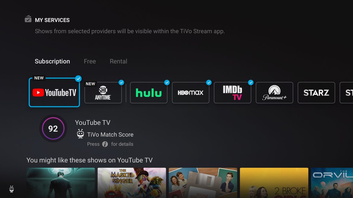 TiVo Bolsters Live, Premium Content Offering with YouTube TV Integration